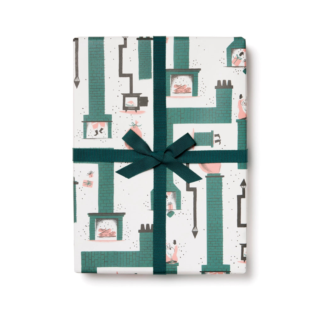 Santa Chimney Holiday Wrapping Paper – Phantom Row